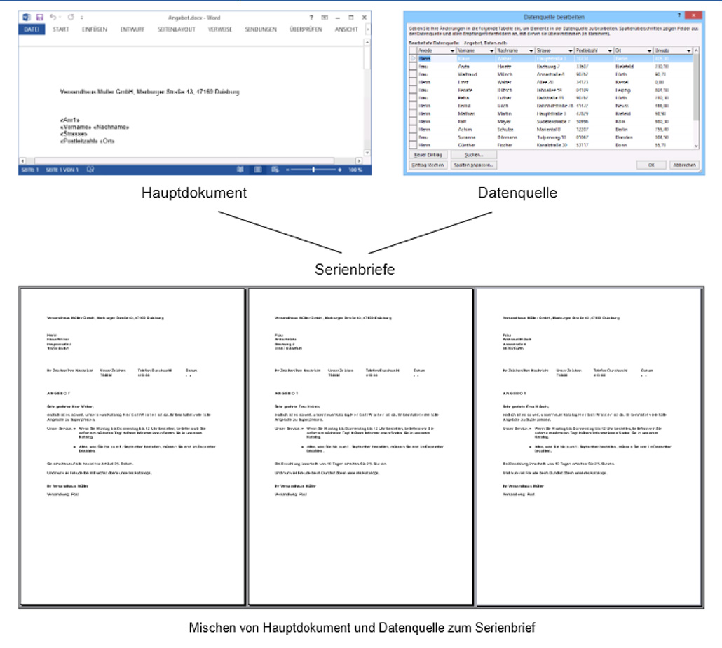 Schulungsunterlage-Microsoft-Word-2013-Serienbrief | Dettmer Verlag